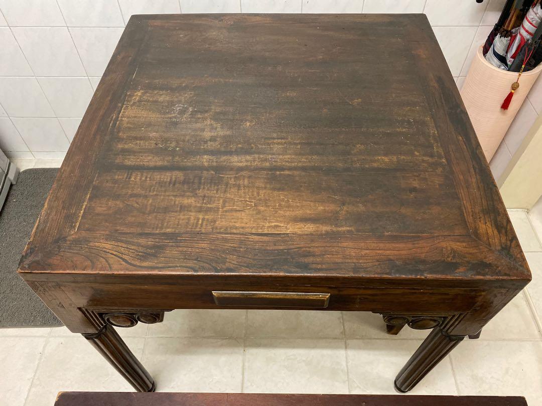 Antique Mahjong Table, Furniture & Home Living, Furniture, Tables ...