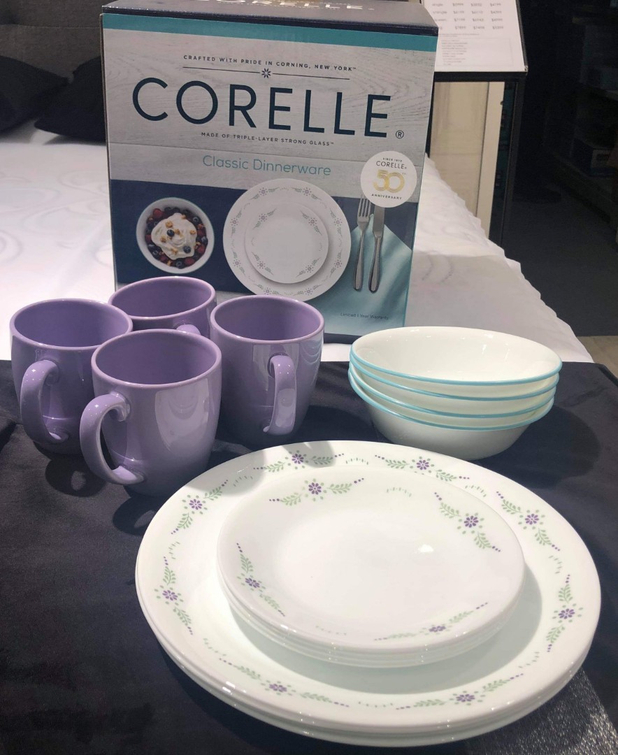 Corelle Set Brand New Purple, Furniture & Home Living, Kitchenware ...
