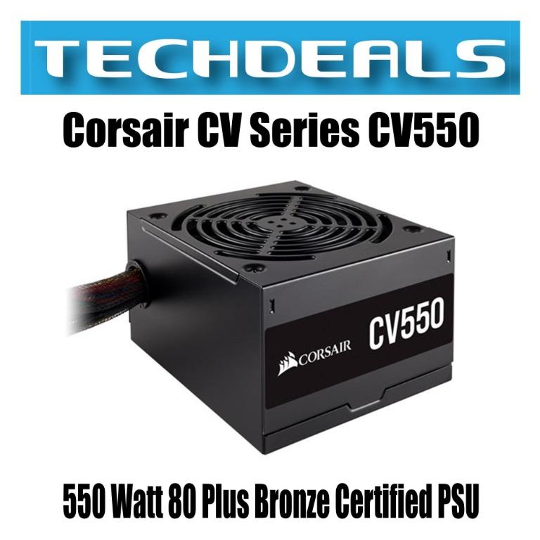 Corsair CV Series CV550 - 550 Watt 80 Plus Bronze Certified PSU ...