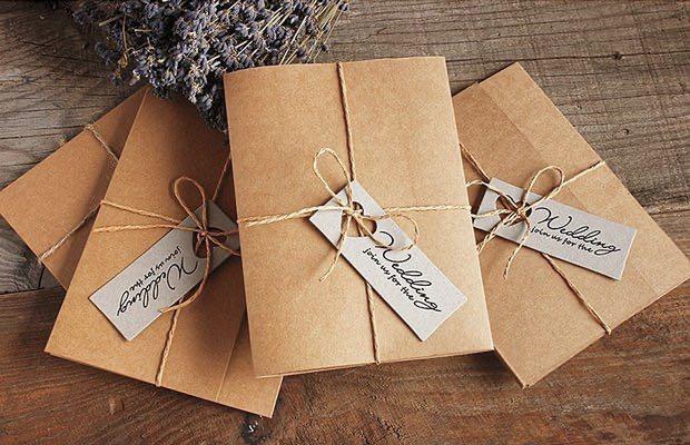 Craft Paper Wedding Invitation Card, Hobbies & Toys, Stationery & Craft ...