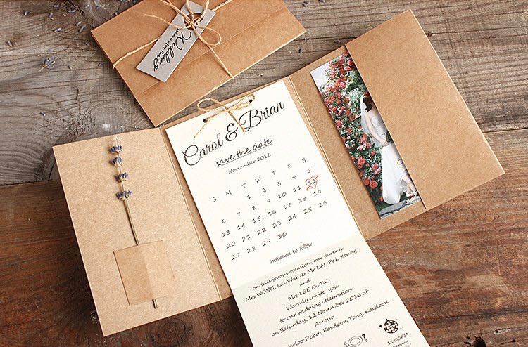 Craft Paper Wedding Invitation Card, Hobbies & Toys, Stationery & Craft ...