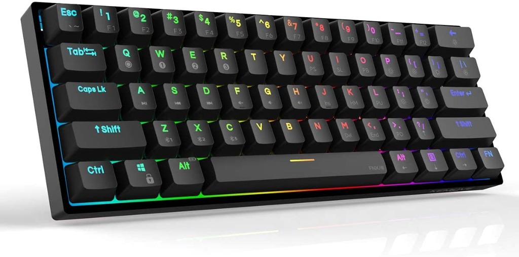 DIERYA DK61 Mechanical 60% Gaming Keyboard, RGB Backlit Wired PBT ...