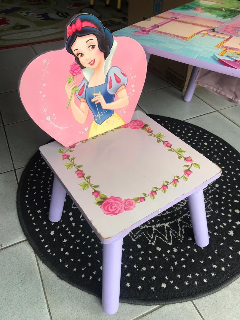 Disney Princess Wooden Kids Storage Table and Chairs, Babies & Kids ...