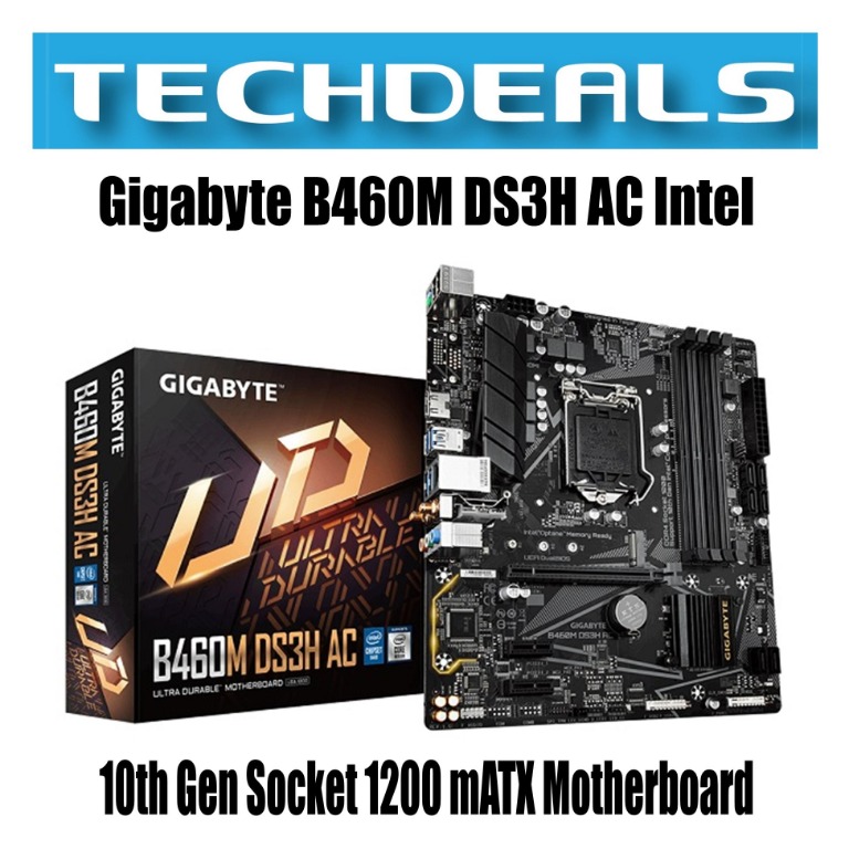 Gigabyte B460M DS3H AC Intel 10th Gen Socket 1200 mATX Motherboard, Computers & Tech, Parts ...
