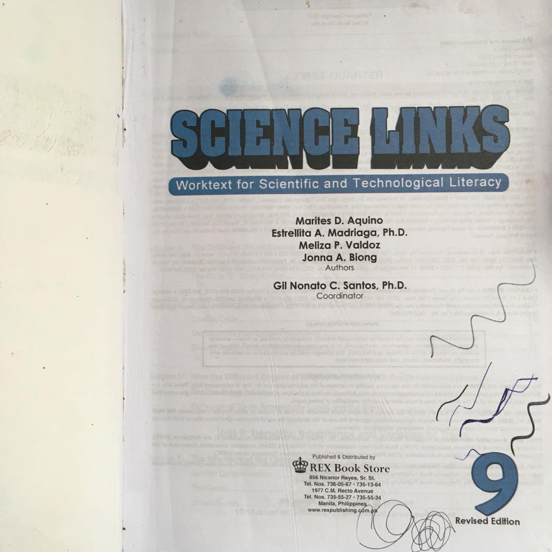 Grade 9: Science Links - Worktext for Scientific and Technological Literacy by REX, Hobbies ...