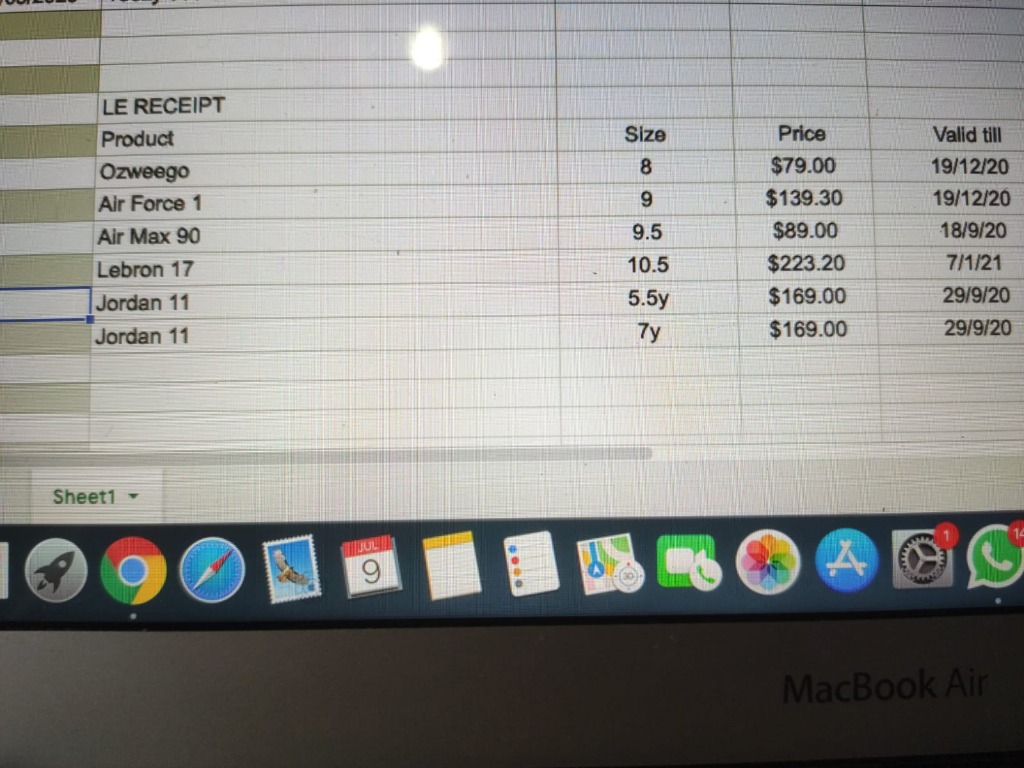 Limited Edition Receipt, Men's Fashion, Footwear, Sneakers on Carousell