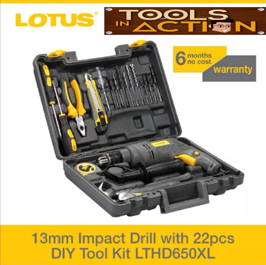 Lotus Impact Drill 13mm Tool Kit, Furniture & Home Living, Home ...