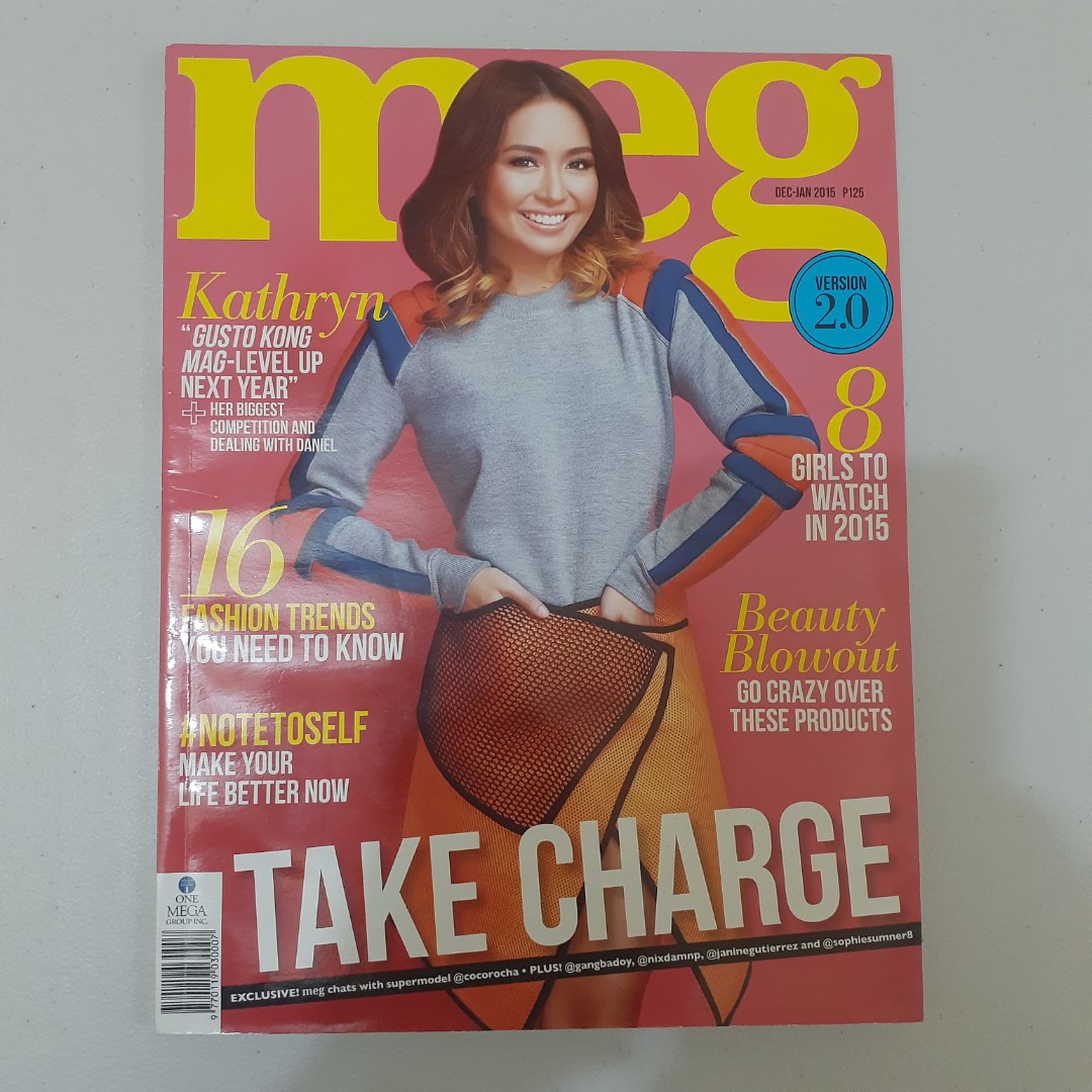 MEG Magazine Kathryn Bernardo December 2015, Hobbies & Toys, Books ...