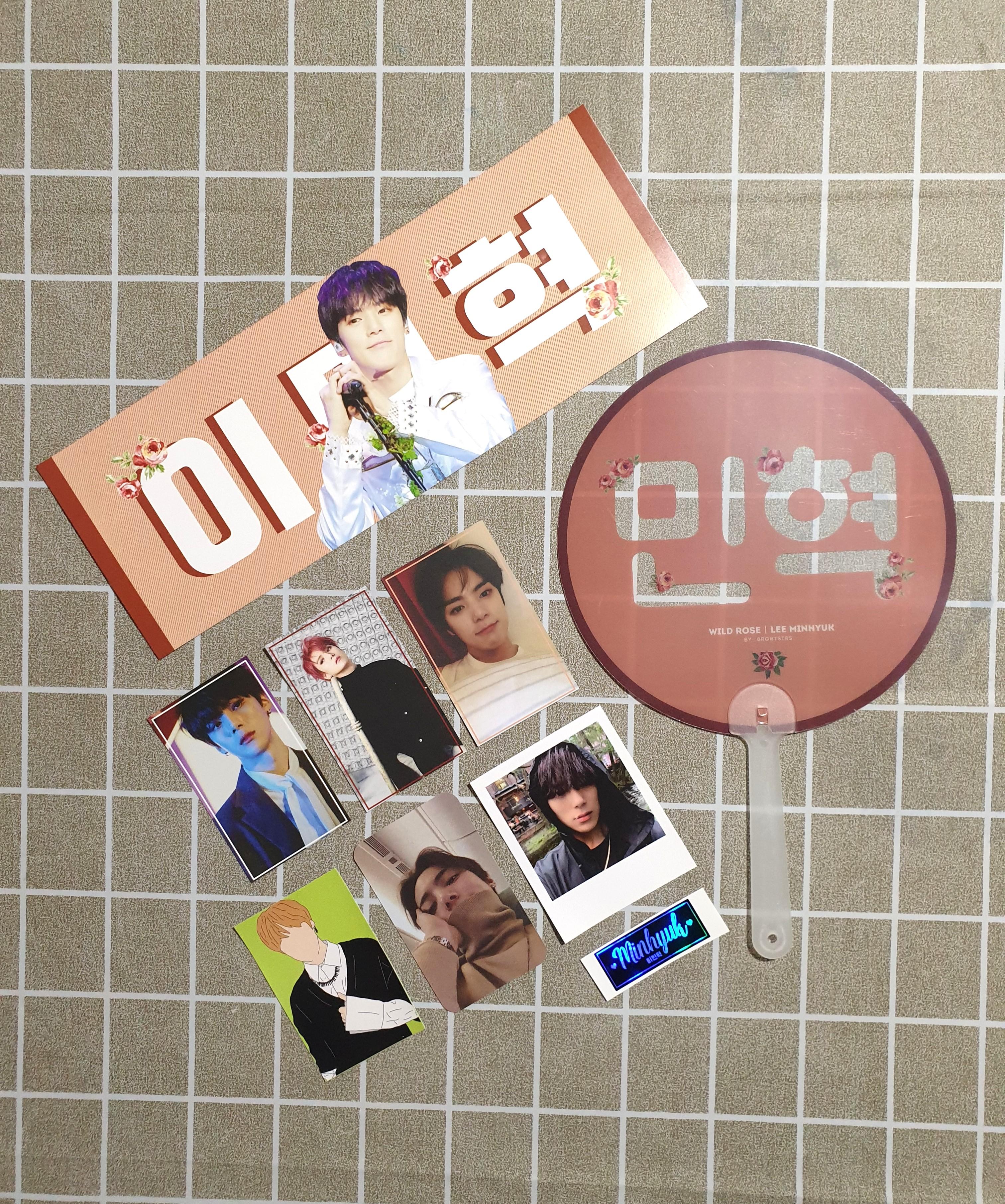 Monsta X Minhyuk Banner & Fan Fansupport FS Photocard Polaroid PC ...