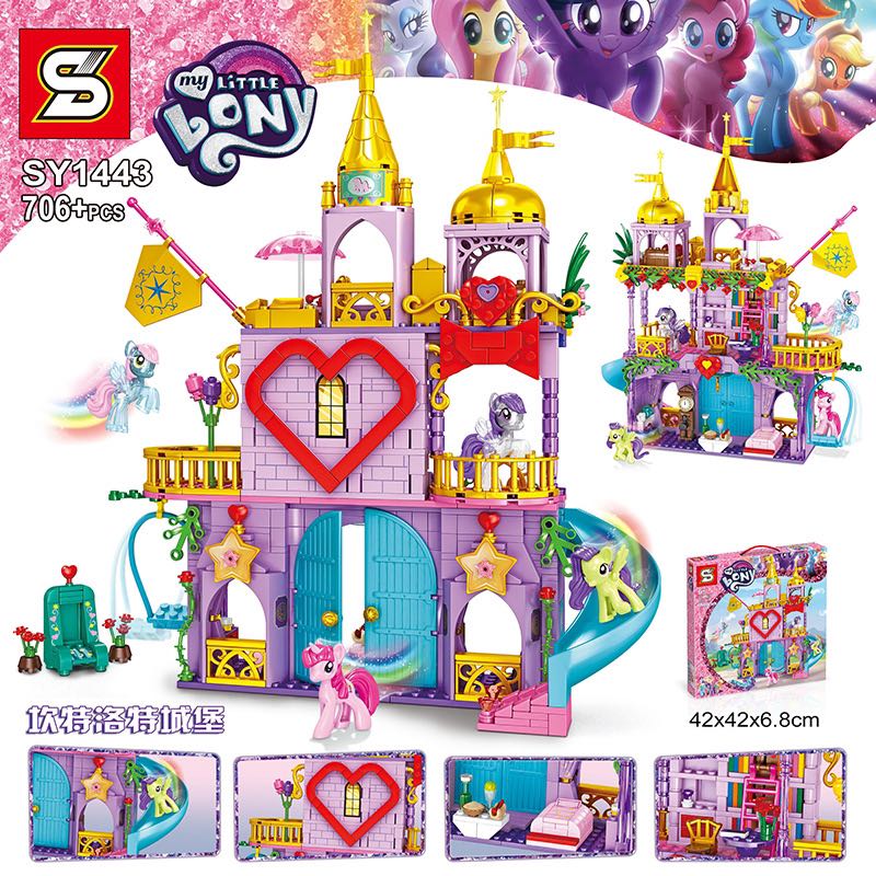 My Little Pony Castle Lego Mini Blocks Bricks, Toys & Games, Bricks ...