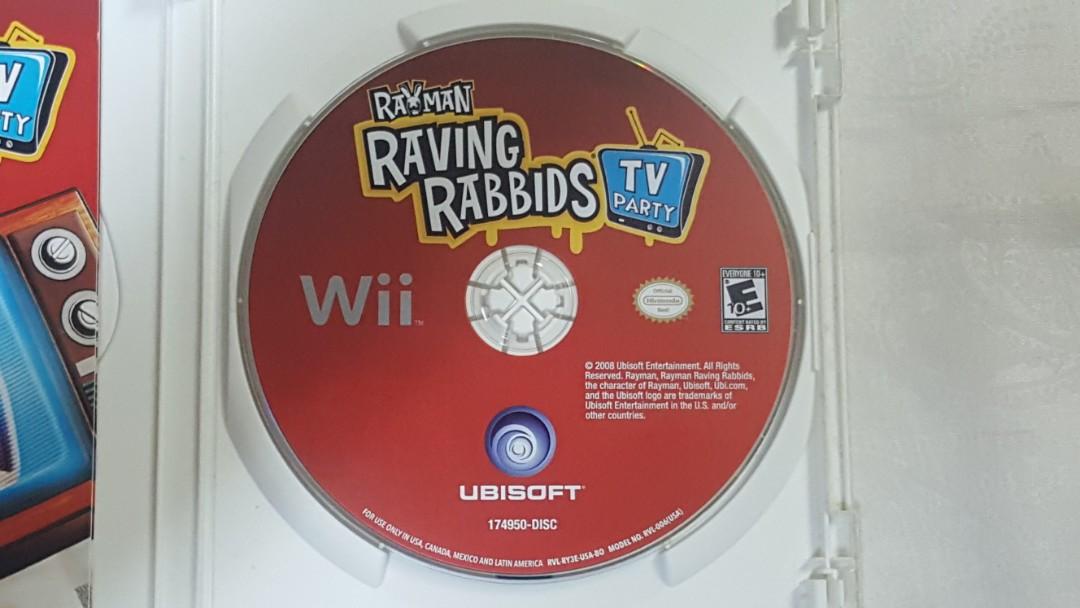 Nintendo Wii Rayman Raving Rabbids TV Party, Video Gaming, Video Games ...