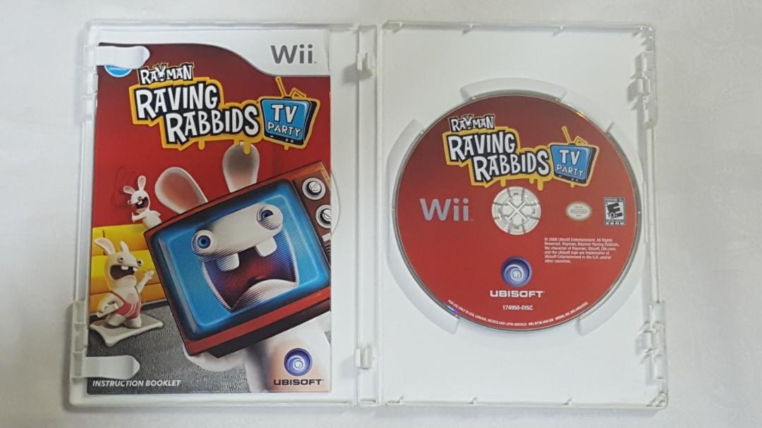 Nintendo Wii Rayman Raving Rabbids TV Party, Video Gaming, Video Games ...