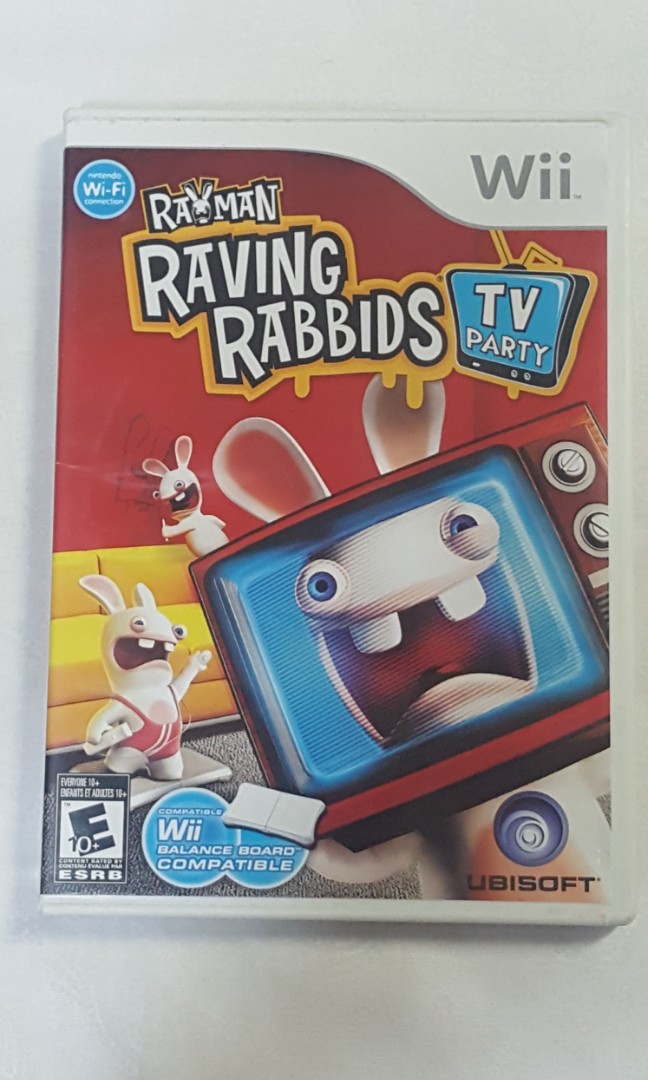 Nintendo Wii Rayman Raving Rabbids TV Party, Video Gaming, Video Games ...