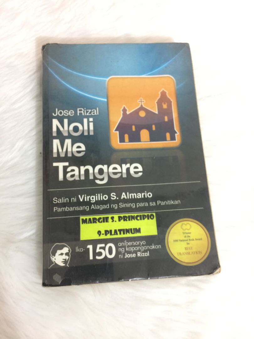 Noli Me Tangere Virgilio S Almario Hobbies And Toys Books And Magazines Travel And Holiday Guides