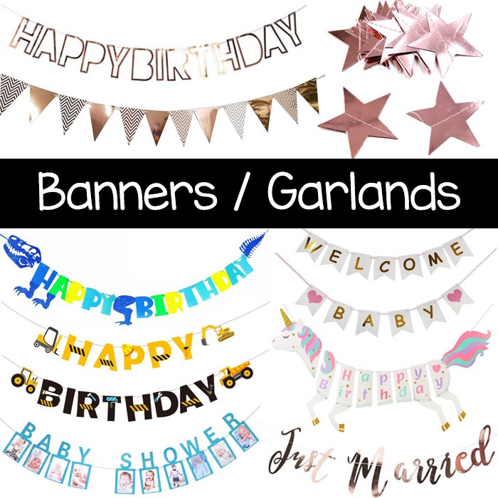 Party Banner Decoration / Garland / bunting / Birthday / Wedding / Baby ...