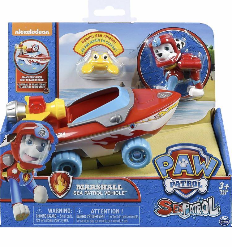 Paw Patrol - Sea Patrol Marshall, Transforming Vehicle and Bonus Sea ...