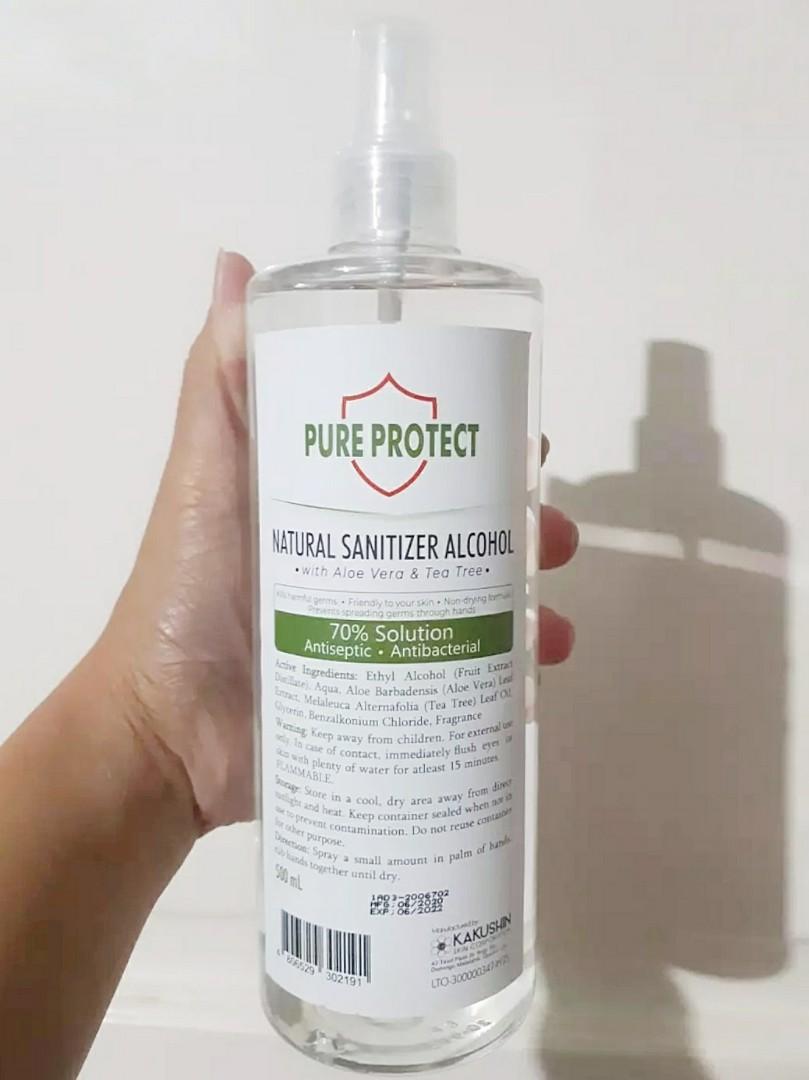 Pure Protect alcohol 1 liter pump, Beauty & Personal Care, Sanitizers ...
