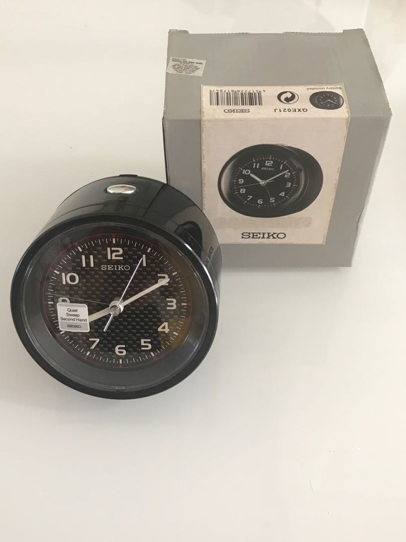 Seiko Tabletop Speedometer Gauge Analog Alarm Clock QXE021J (not ...