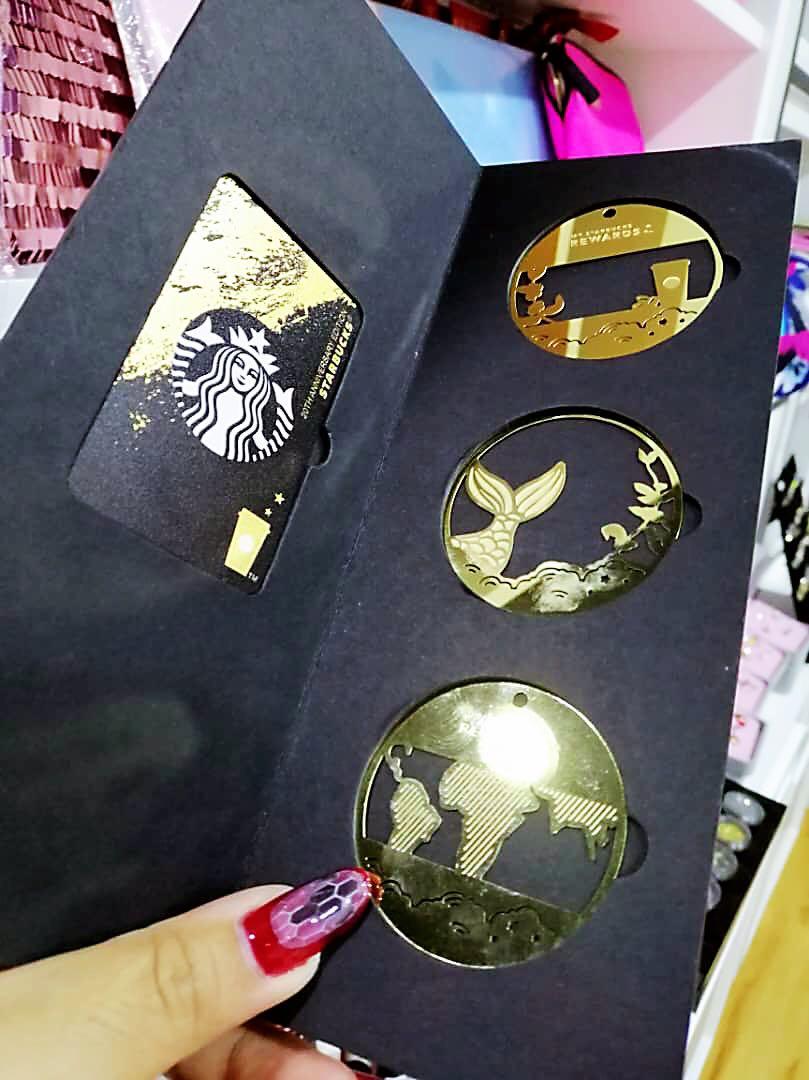 Starbucks 20th Anniversary card & 3 PCs bookmark, Luxury, Accessories ...