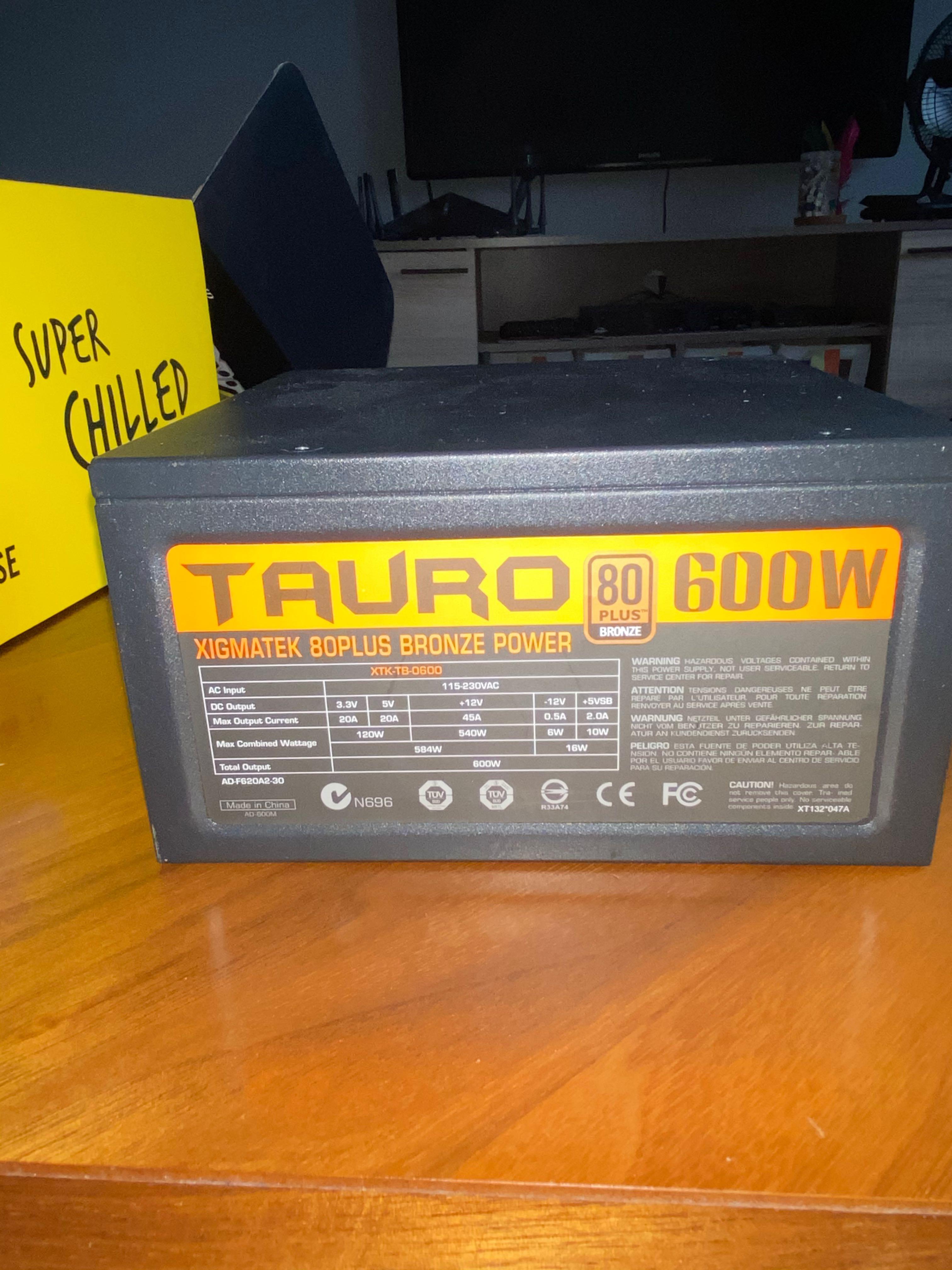 Xigmatek Tauro 600w 80Plus Bronze Power Supply / PSU, Computers & Tech ...