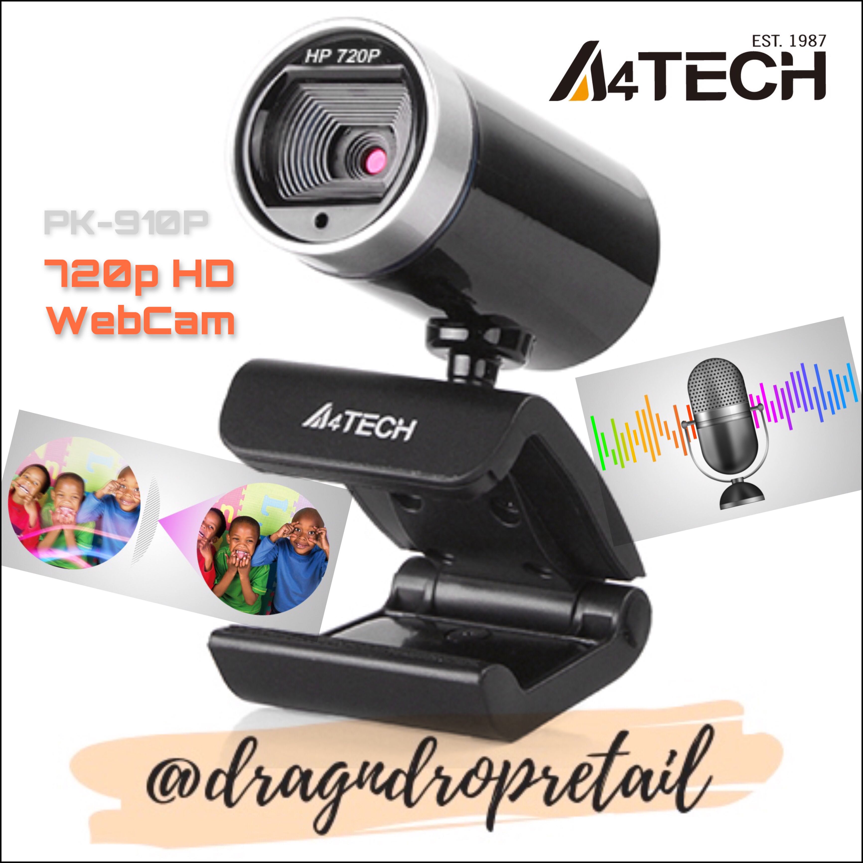 A4TECH PK-910P Full HD 720p Webcam with Built-in Microphone, Computers ...