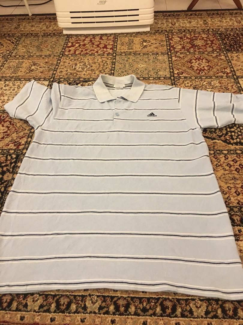 Adidas collar shirt defect reduced, Men's Fashion, Tops & Sets, Tshirts ...