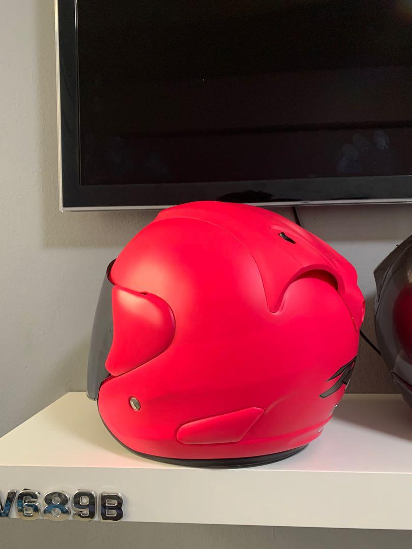 Arc Ritz Helmet Matte Pink, Motorcycles, Motorcycle Apparel on Carousell