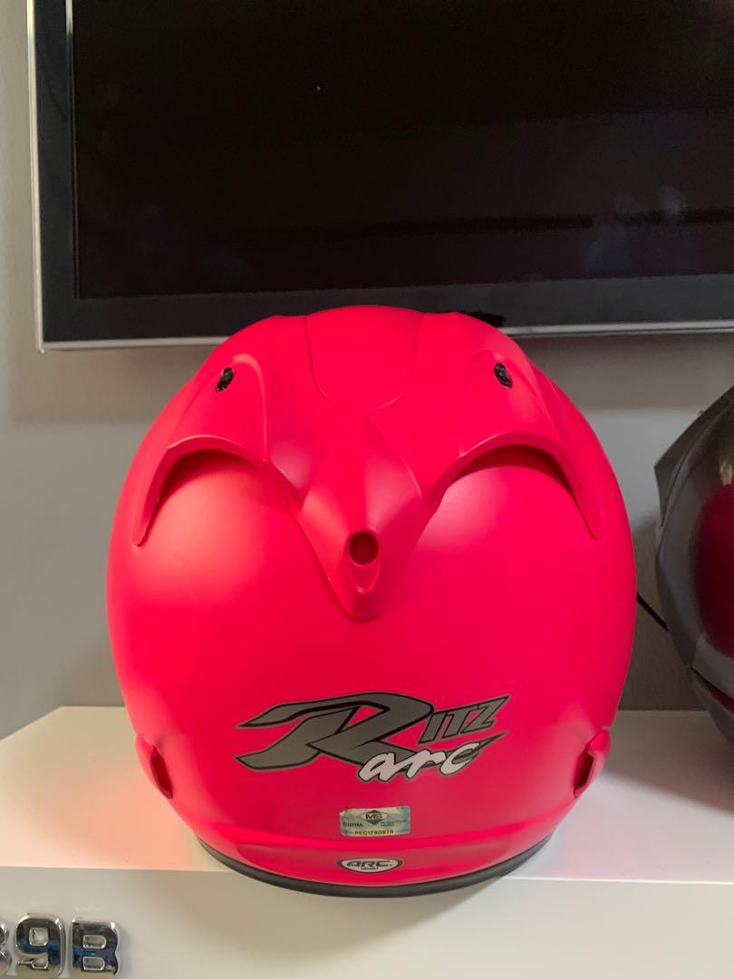 Arc Ritz Helmet Matte Pink, Motorcycles, Motorcycle Apparel on Carousell