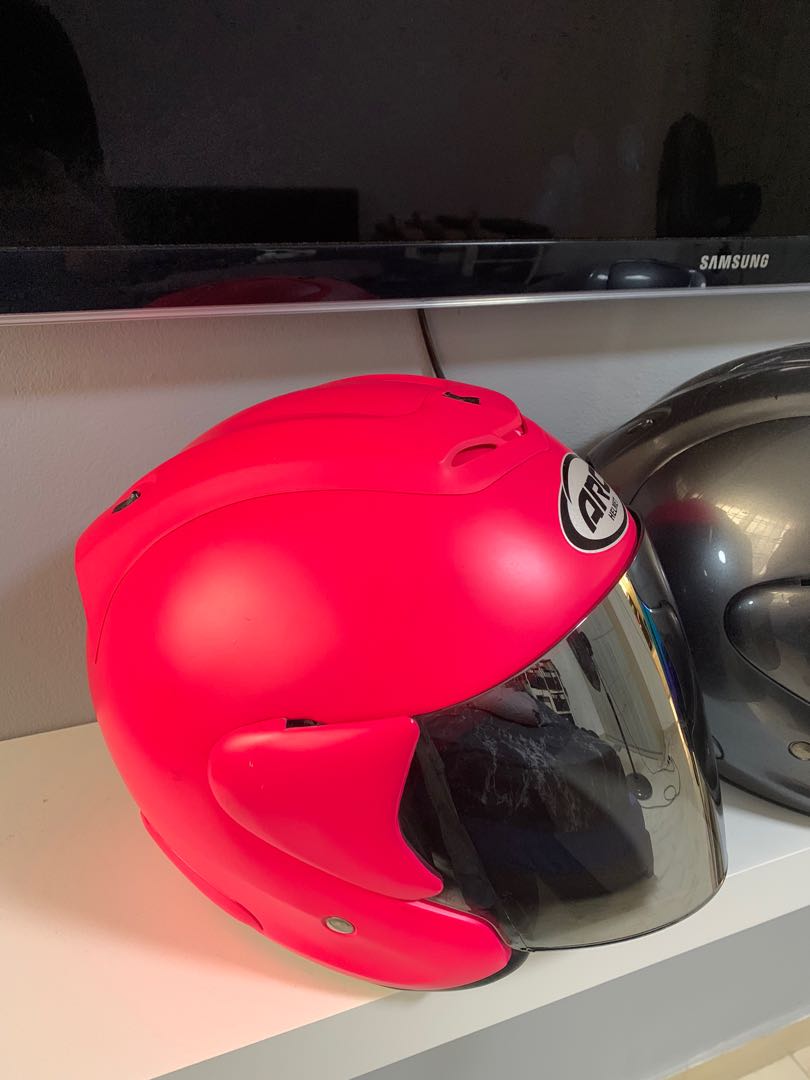 Arc Ritz Helmet Matte Pink, Motorcycles, Motorcycle Apparel on Carousell