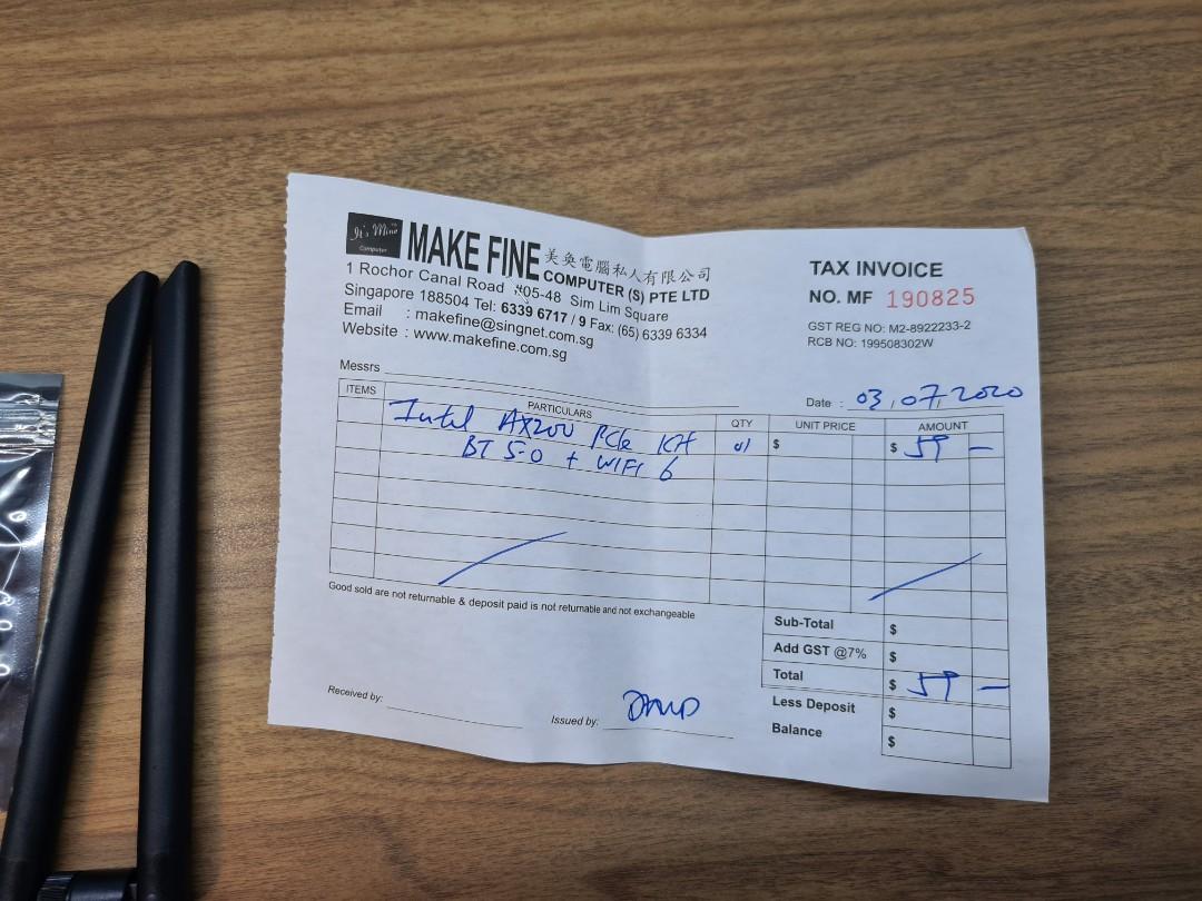 AX 200 PCIe kit (WiFi 6 + Bluetooth 5.0), Computers & Tech, Parts ...
