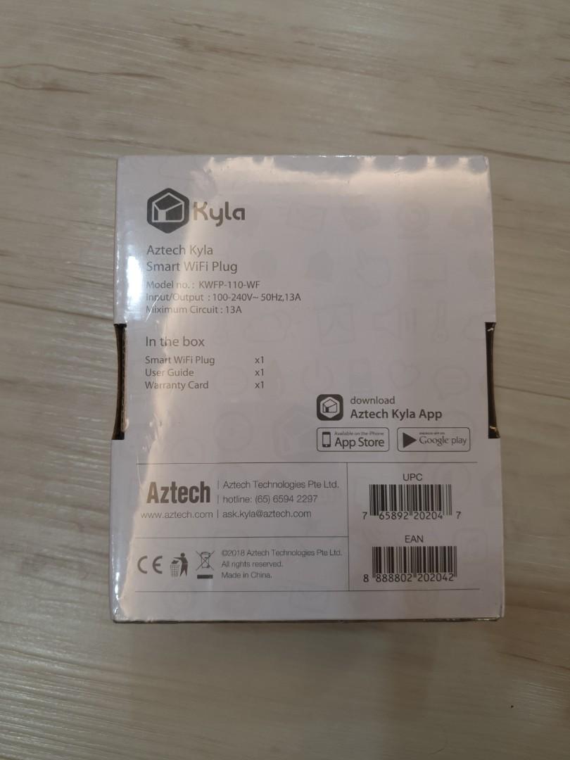 Aztech Kyla Smart WiFi Plug, TV & Home Appliances, TV & Entertainment, Entertainment Systems ...