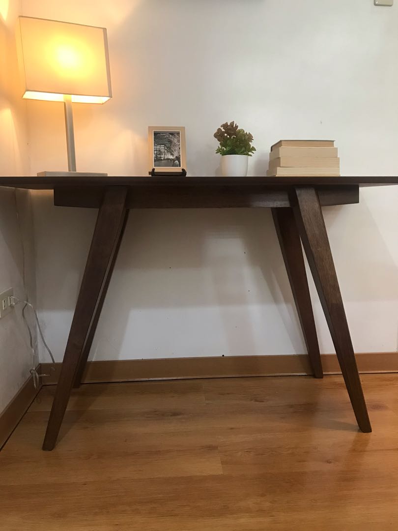 Console/Study table Malasian wood, Furniture & Home Living, Furniture ...