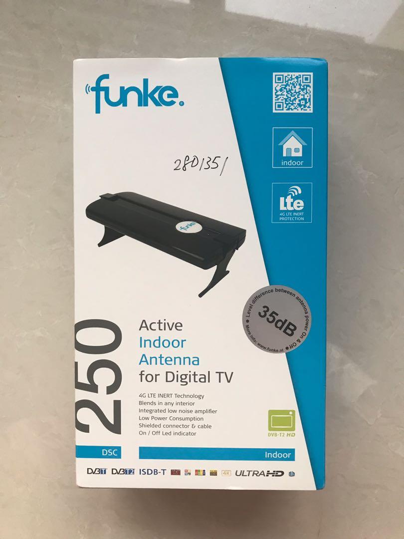 Funke DSC250 Active Indoor Antenna for Digital TV, TV & Home Appliances ...