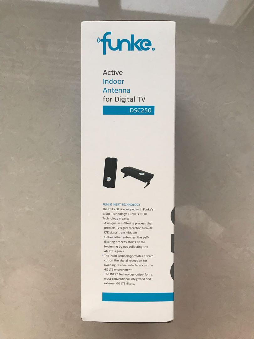 Funke DSC250 Active Indoor Antenna for Digital TV, TV & Home Appliances ...