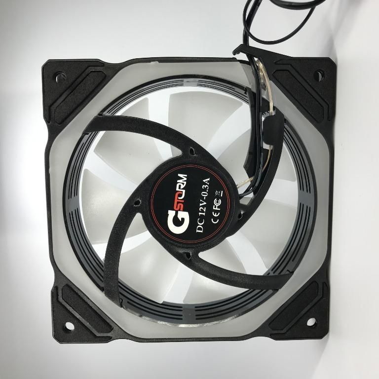 G-STORM OCTA BLAZE RED LED Ring FAN, 12V-0.3A, 120MM SIZE, Molex Power ...