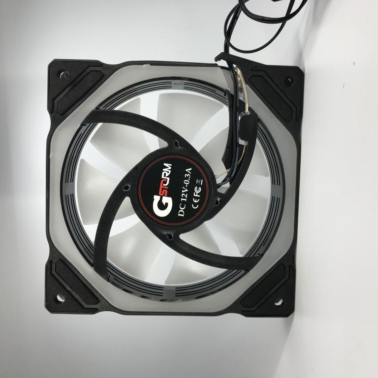 G-STORM OCTA BLAZE RED LED Ring FAN, 12V-0.3A, 120MM SIZE, Molex Power ...
