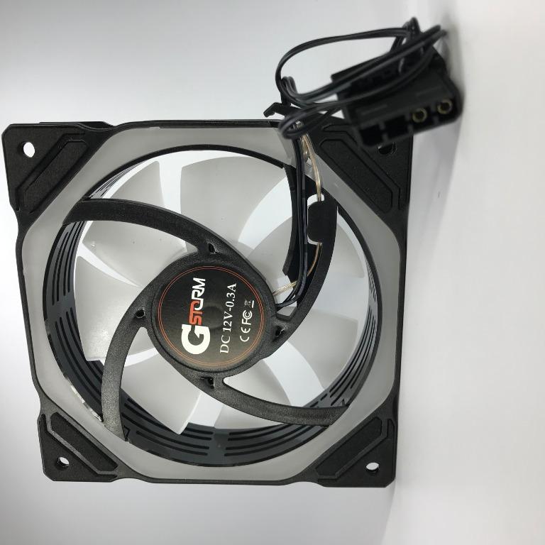 G-STORM OCTA BLAZE RED LED Ring FAN, 12V-0.3A, 120MM SIZE, Molex Power ...
