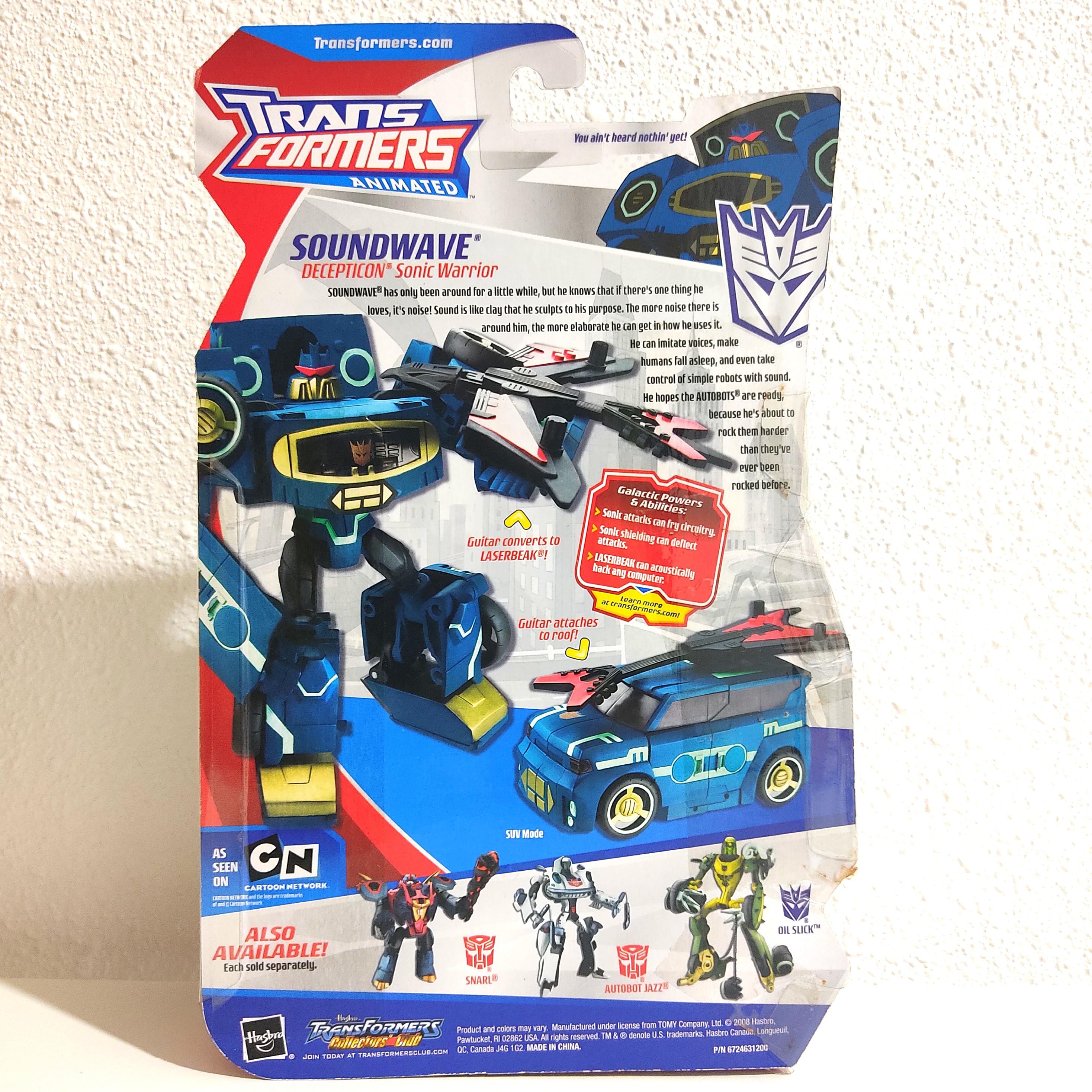 Hasbro Soundwave Transformers Animated Decepticon Deluxe Class, Hobbies ...