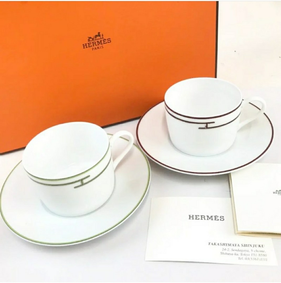 Hermes Rhythm Tea Cups Set, Furniture & Home Living, Kitchenware ...