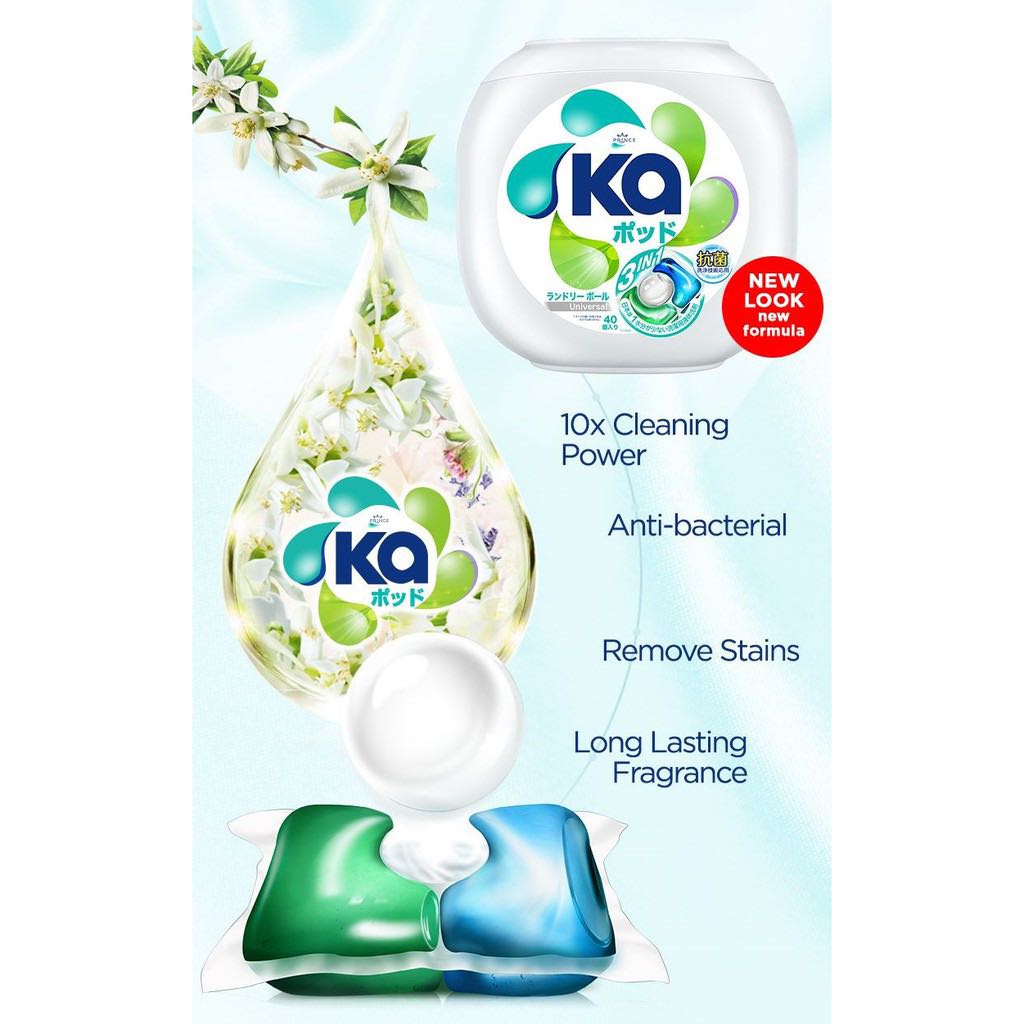 KA 3-in-1 Laundry Capsule Detergent, Furniture & Home Living, Cleaning & Homecare Supplies ...