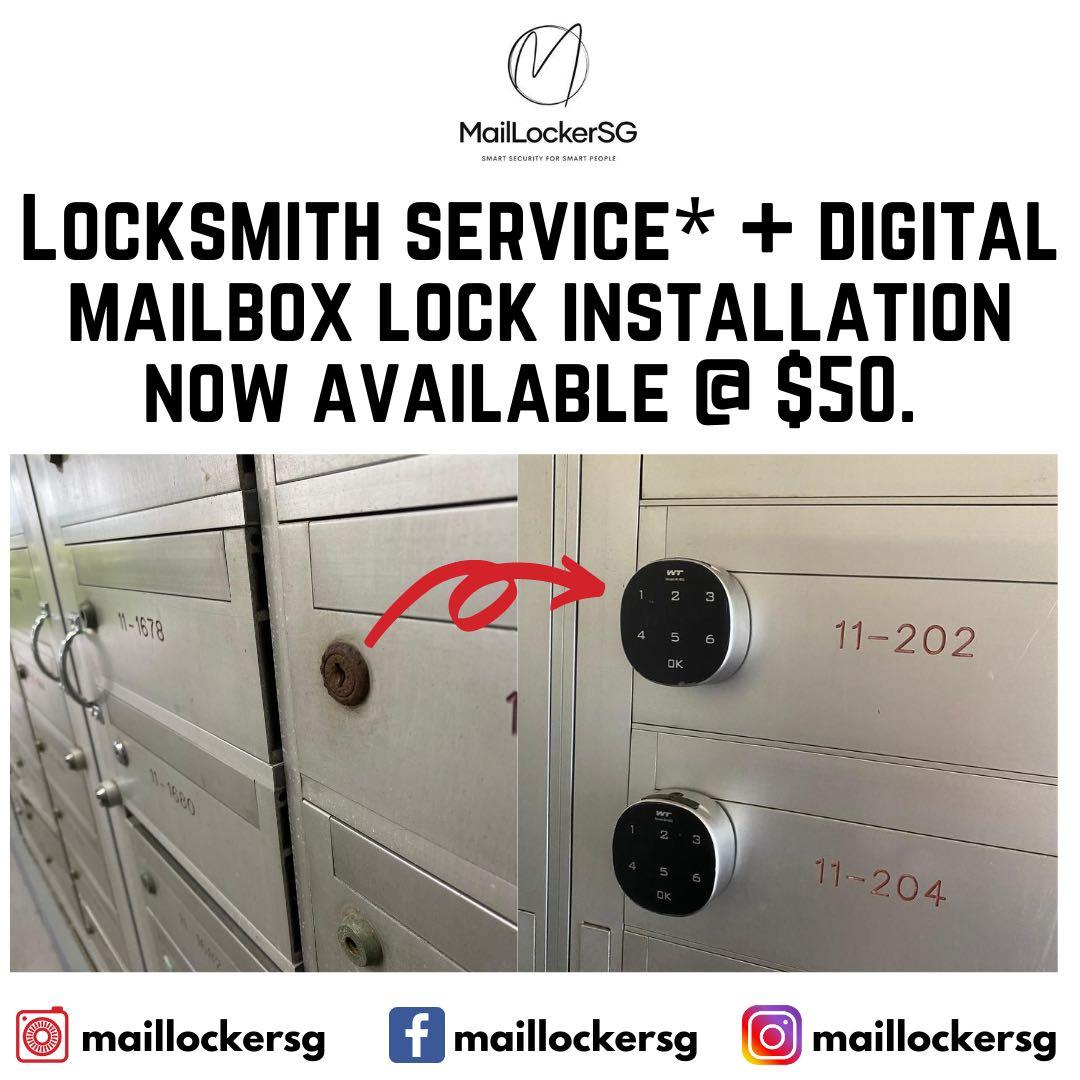 Keyless Digital Letterbox Mailbox Lock [8-Digit Model], Furniture ...