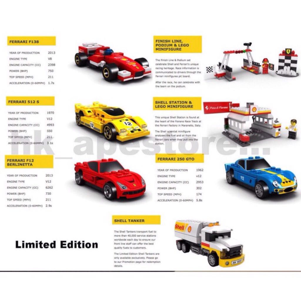 LEGO x FERRARI x SHELL Exclusive Limited Edition (Complete Set), Toys ...