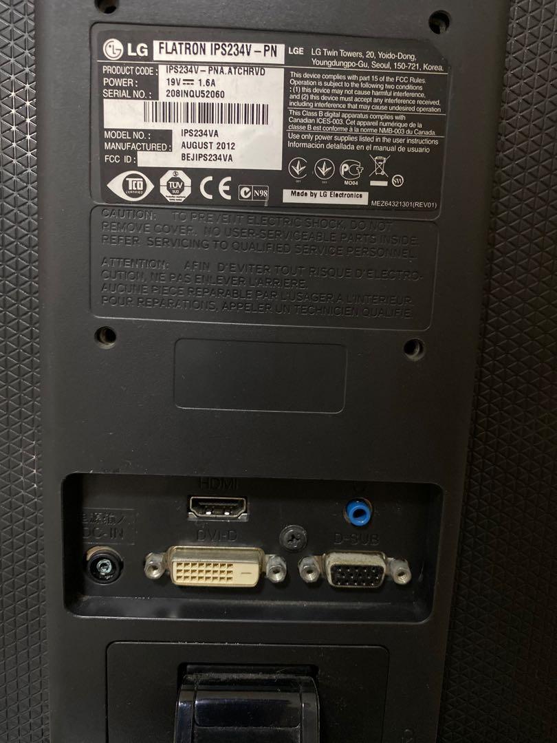LG Flatron IPS234 Desktop Monitor (23-Inch), Computers & Tech, Parts ...