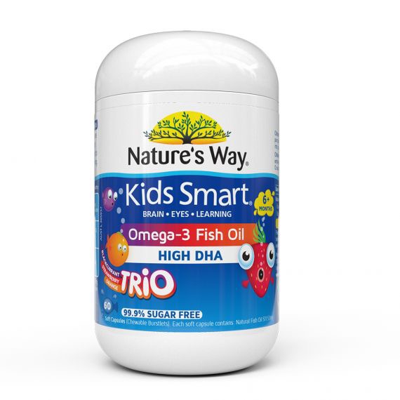 Nature's Way Kids Smart Chewable Omega 3 Fish Oil Trio 60 Pack, Babies ...