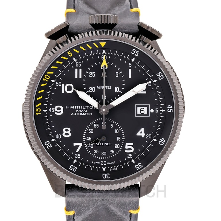 [NEW] Hamilton Khaki Aviation Automatic Black Dial Stainless steel Men ...