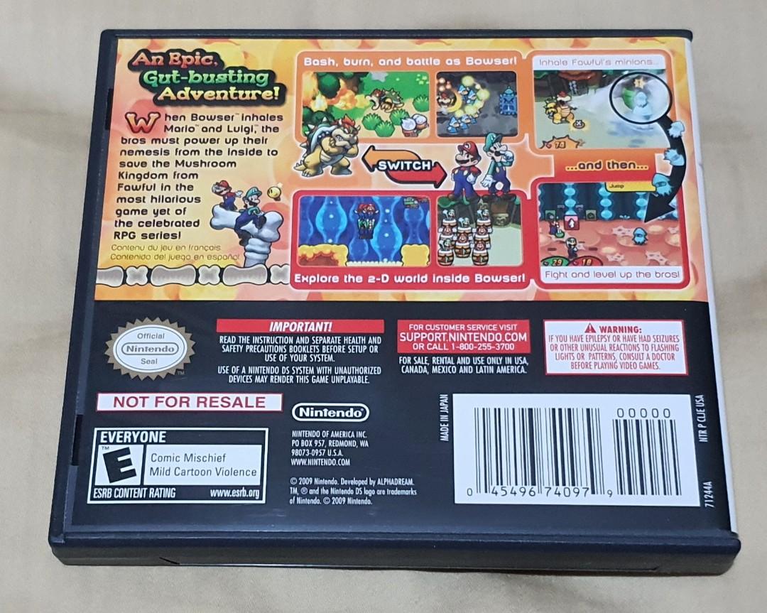 Nintendo DS - Bowser's Inside Stories, Video Gaming, Video Games ...