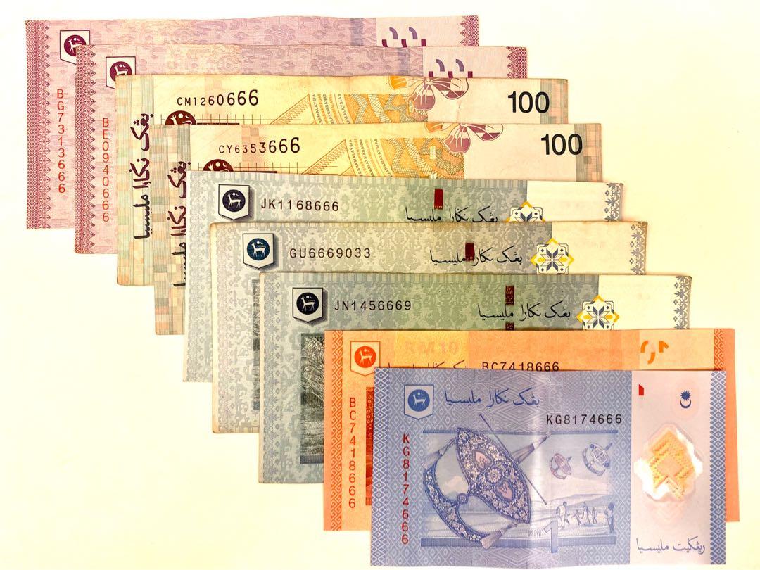 Ringgit Malaysia lucky serial number triple 666, Hobbies & Toys ...