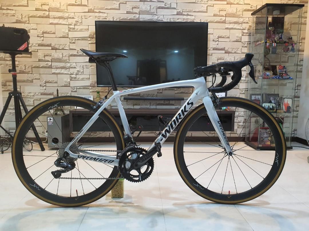 Road Bike Specialized Tarmac SL5 S-Works Sram ETap Bleu