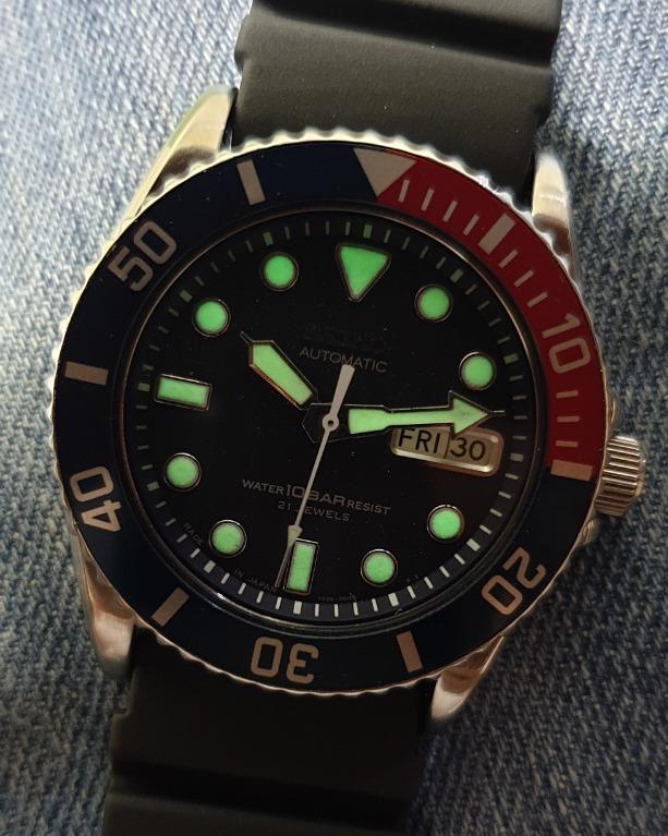 Seiko SKX033J Submariner 10 Bar 7S26-0040 21 Jewels Automatic Men's ...