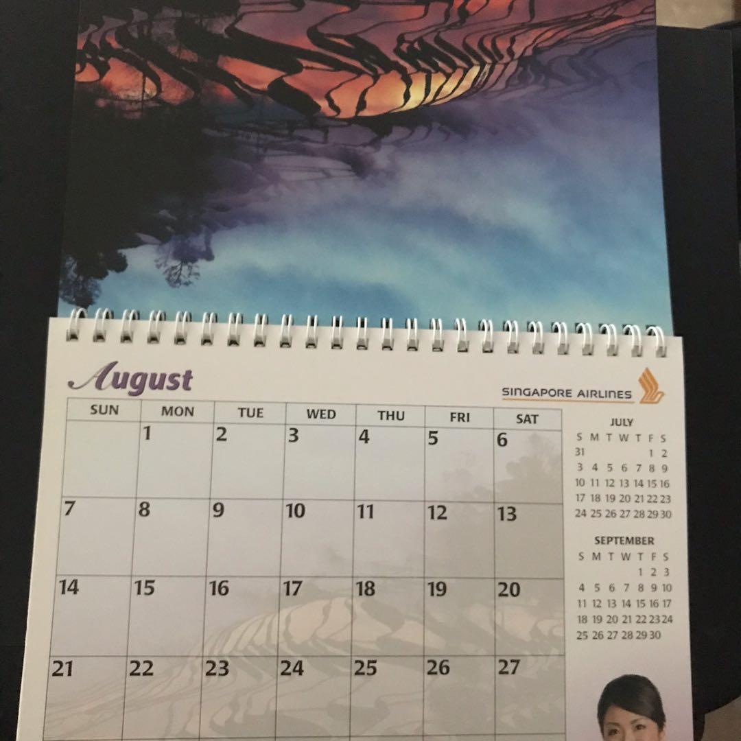SIA / Singapore Airlines Calendar, Hobbies & Toys, Stationery & Craft ...